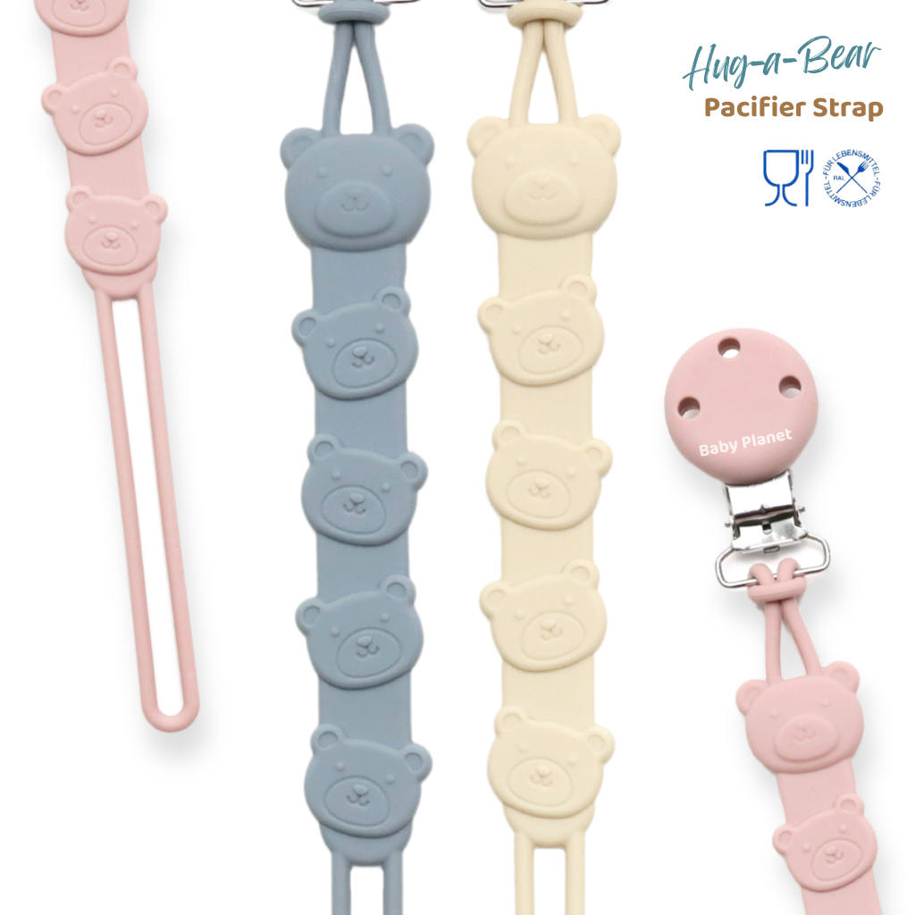 Baby Planet Hug-a-Bear Silicone Pacifier Strap